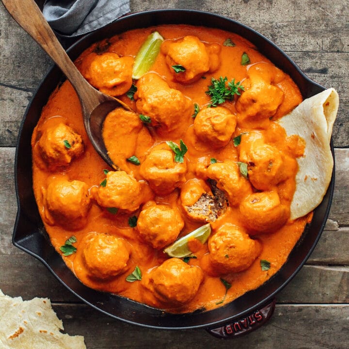 Veggie Balls in Creamy Masala Sauce - Full of Plants