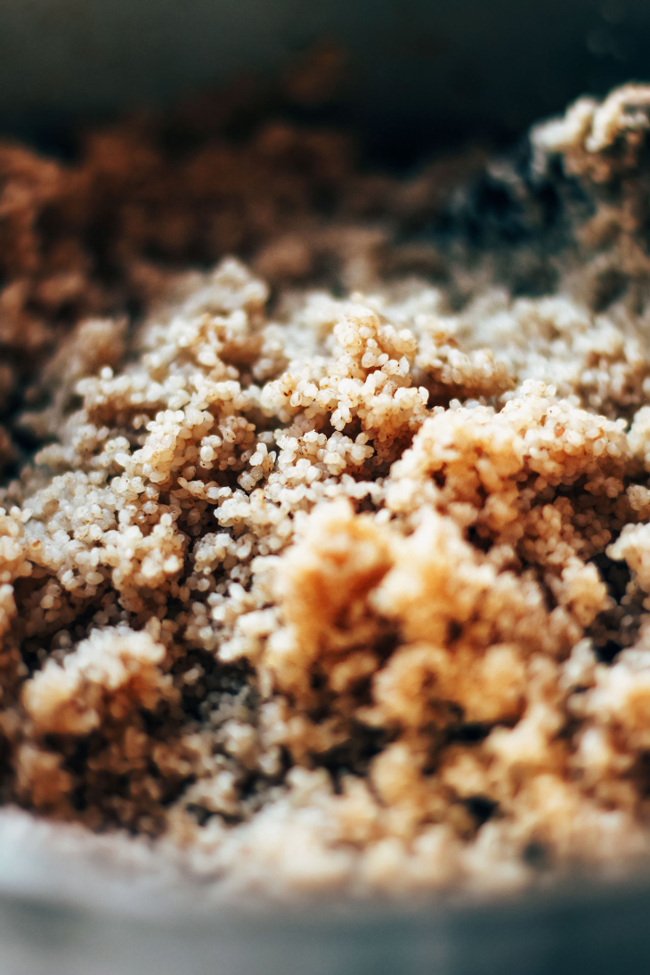 Fonio Balls in Peanut Sauce - Full of Plants