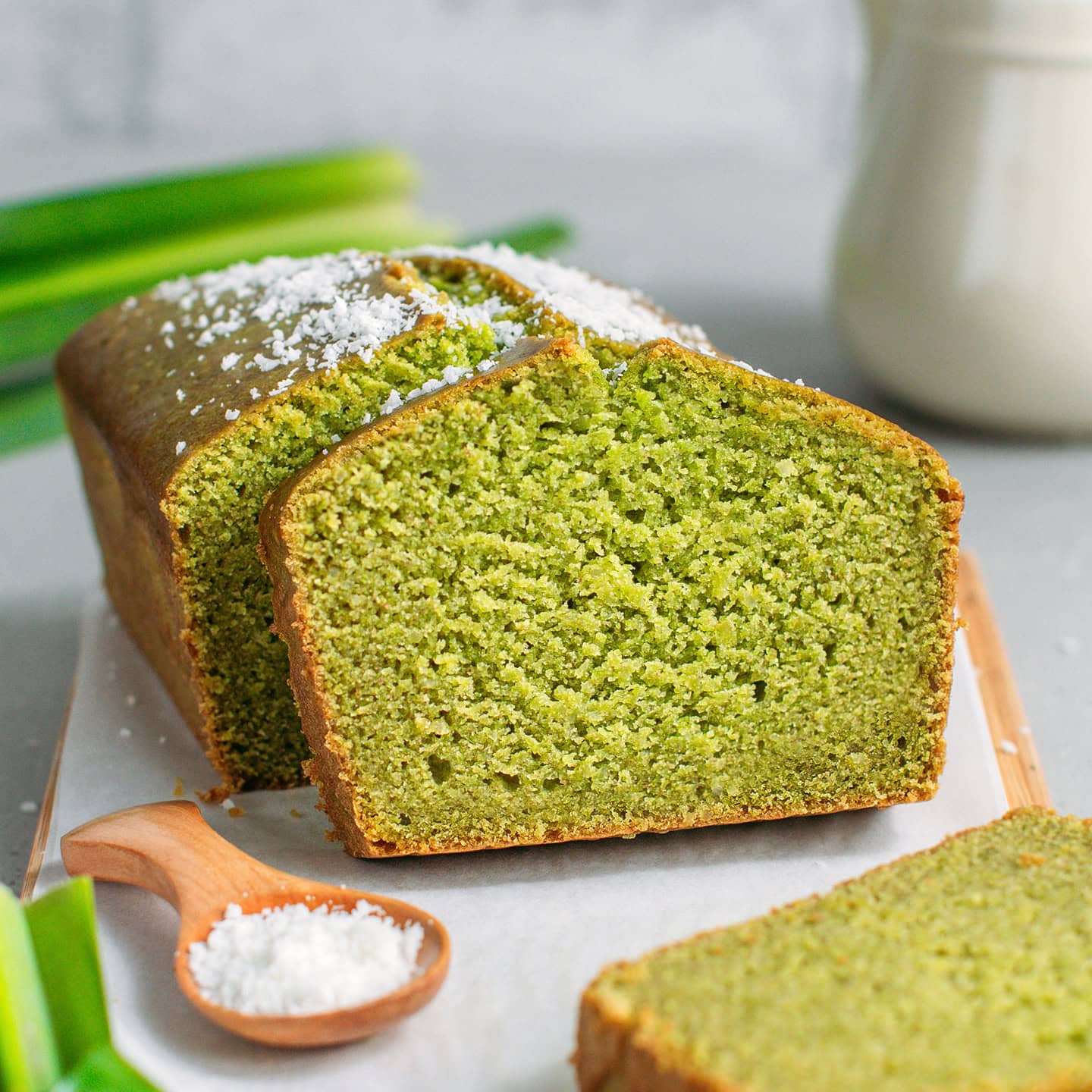 Pandan Coconut Bread (Vegan + GF) - Full of Plants