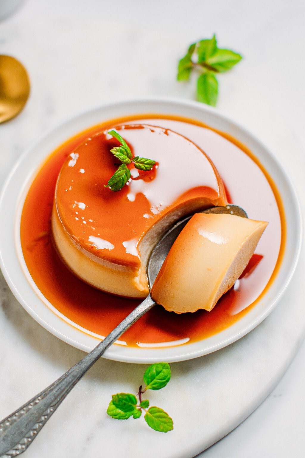 Vegan Creme Caramel (Flan) - Full of Plants