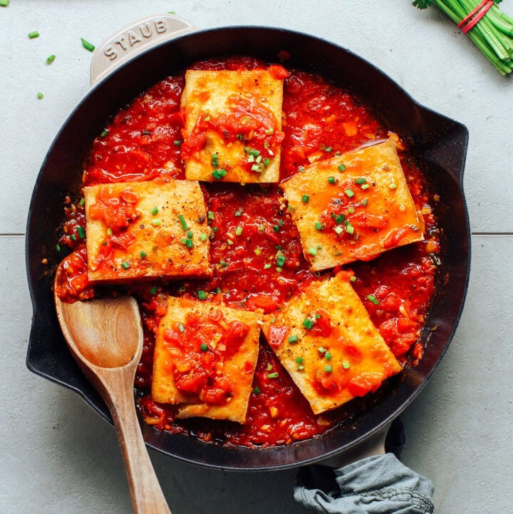 Stuffed Tofu in Spicy Tomato Sauce - Full of Plants