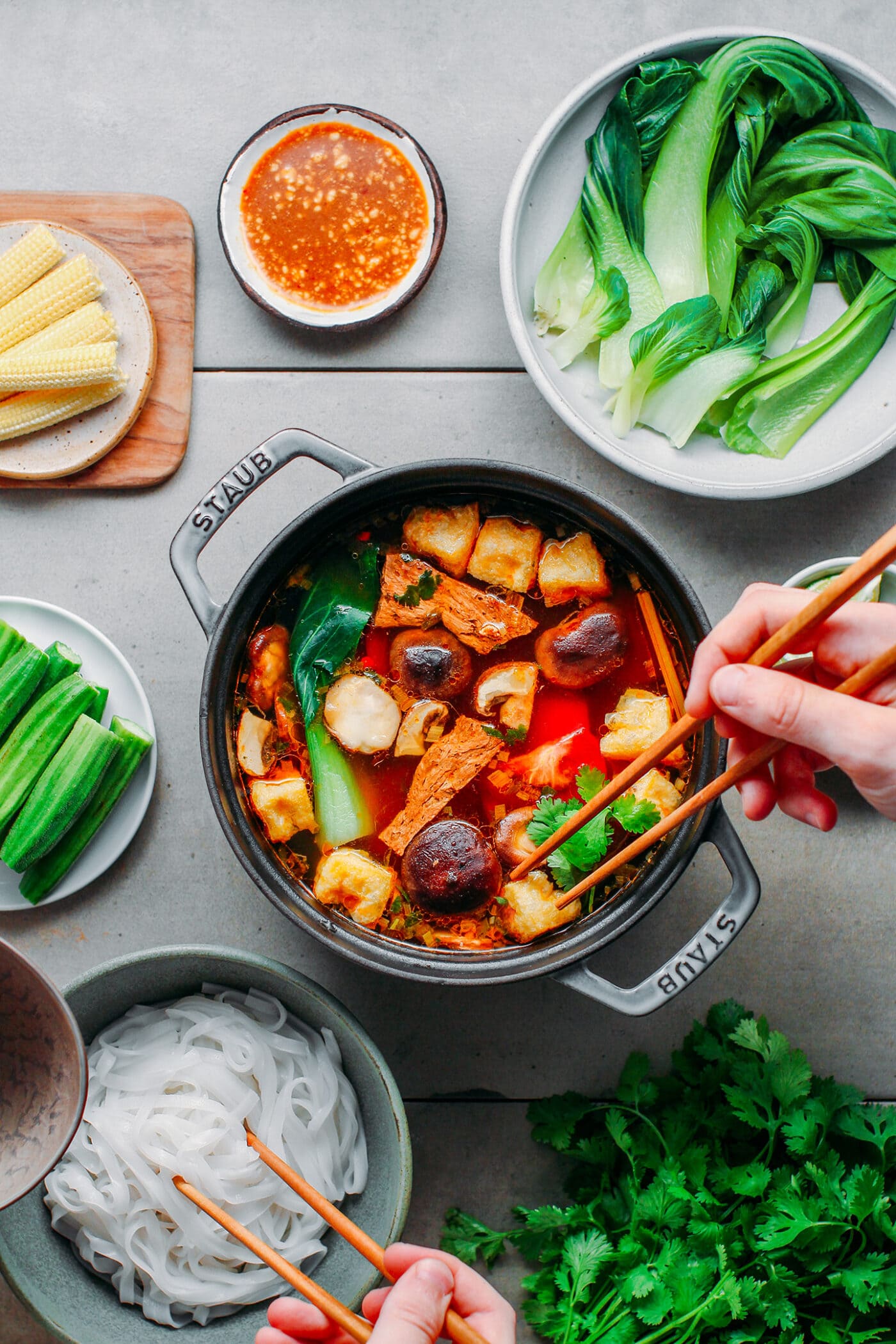 Spicy Vegan Hot Pot - Full of Plants