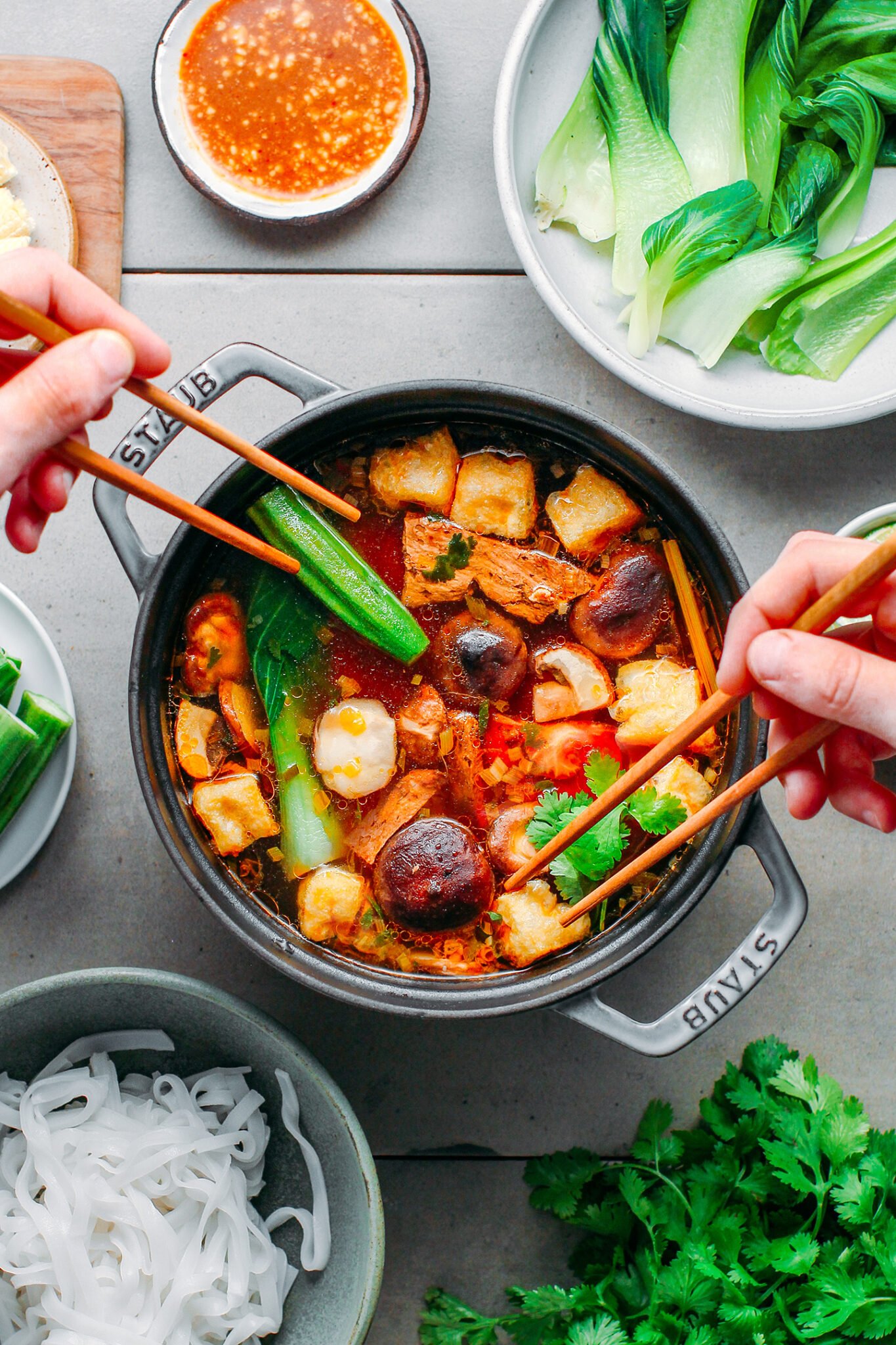 Spicy Vegan Hot Pot - Full of Plants