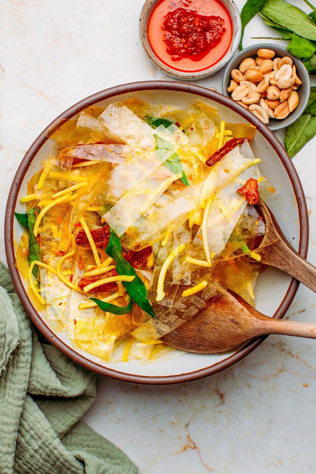 Vegan Bánh Tráng Trộn (Vietnamese Rice Paper Salad) - Full of Plants