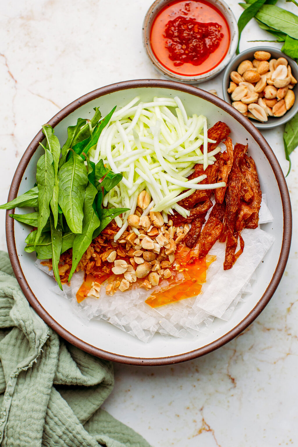 Vegan Bánh Tráng Trộn (Vietnamese Rice Paper Salad) - Full of Plants