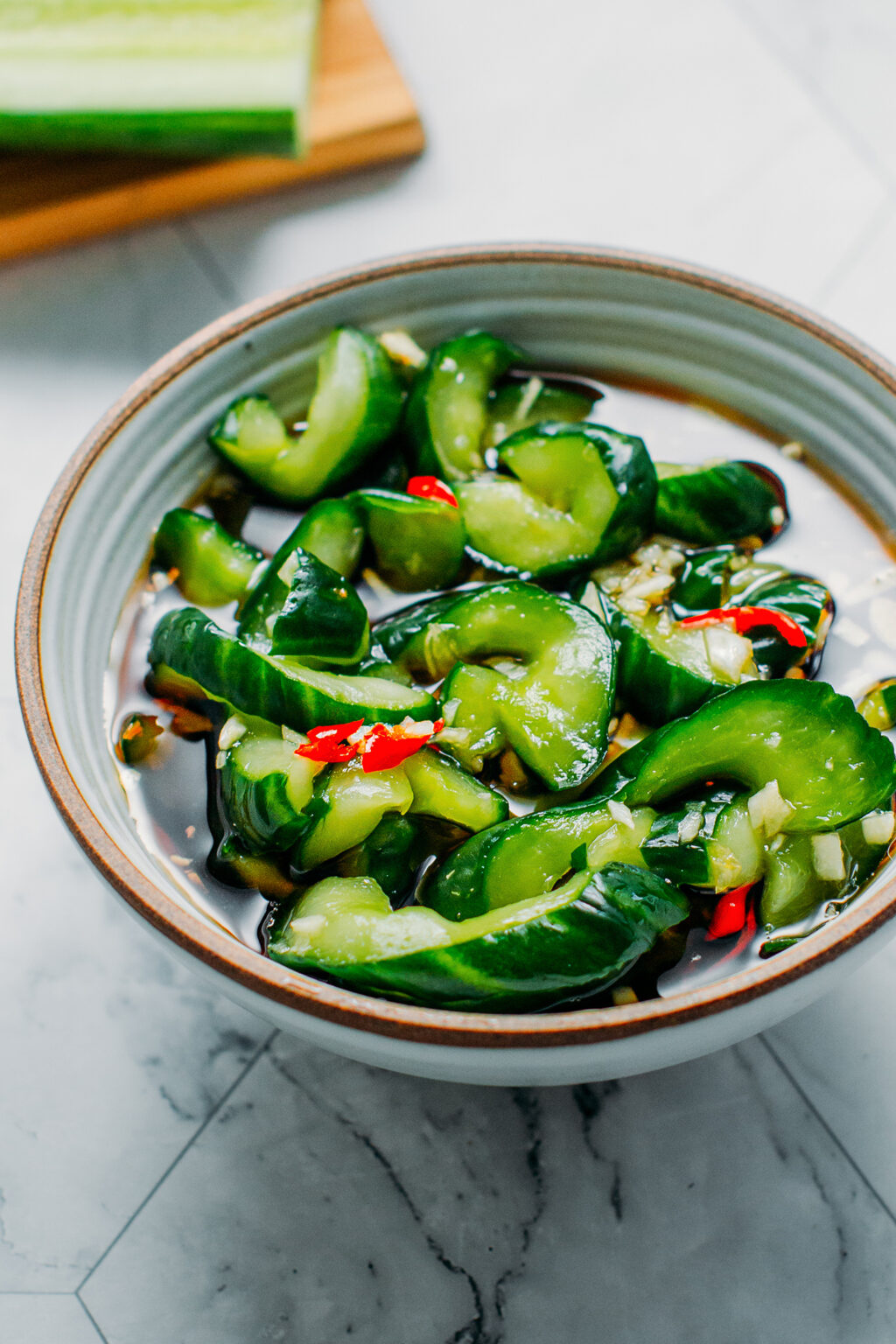 Spicy Pickled Cucumbers - Full of Plants