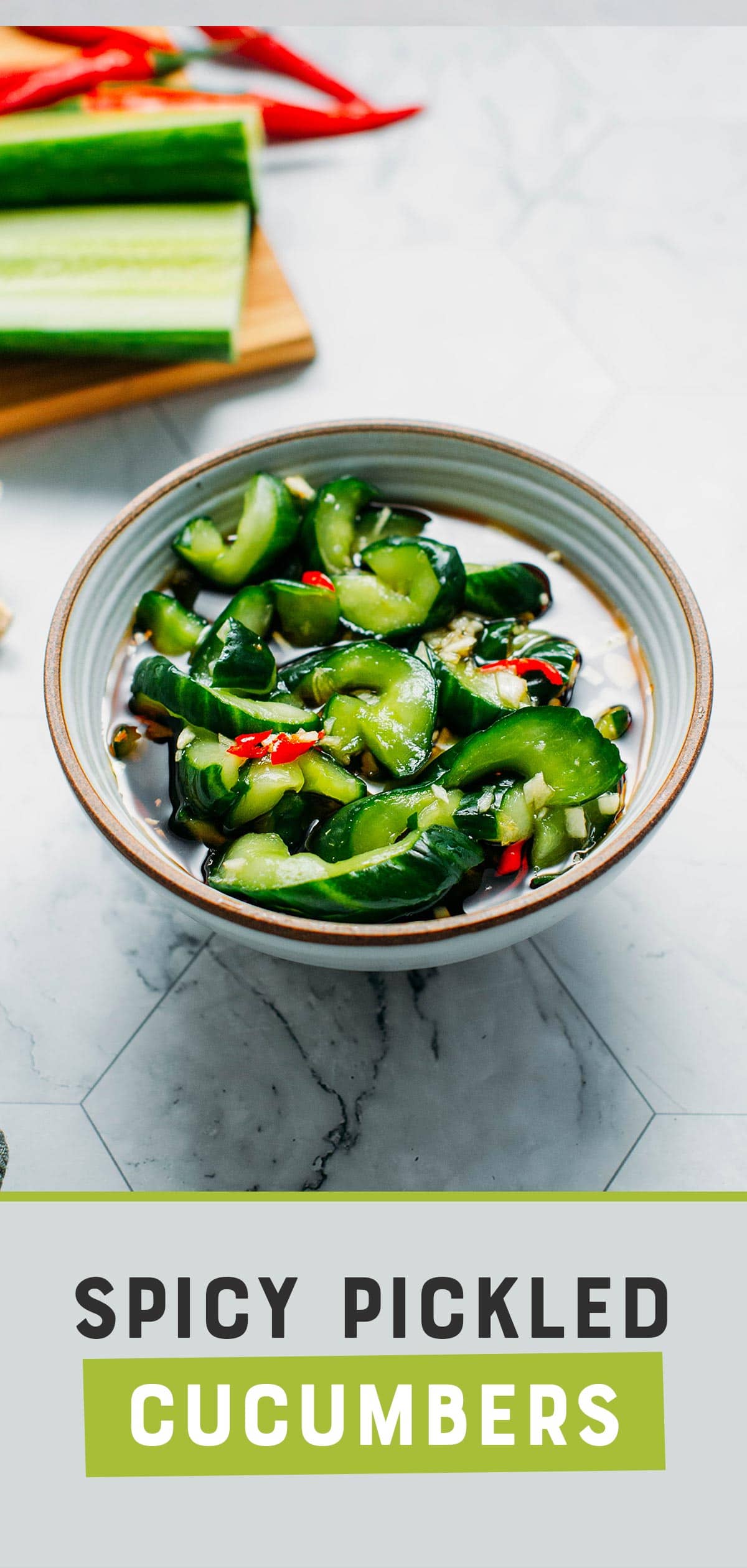 Spicy Pickled Cucumbers - Full of Plants