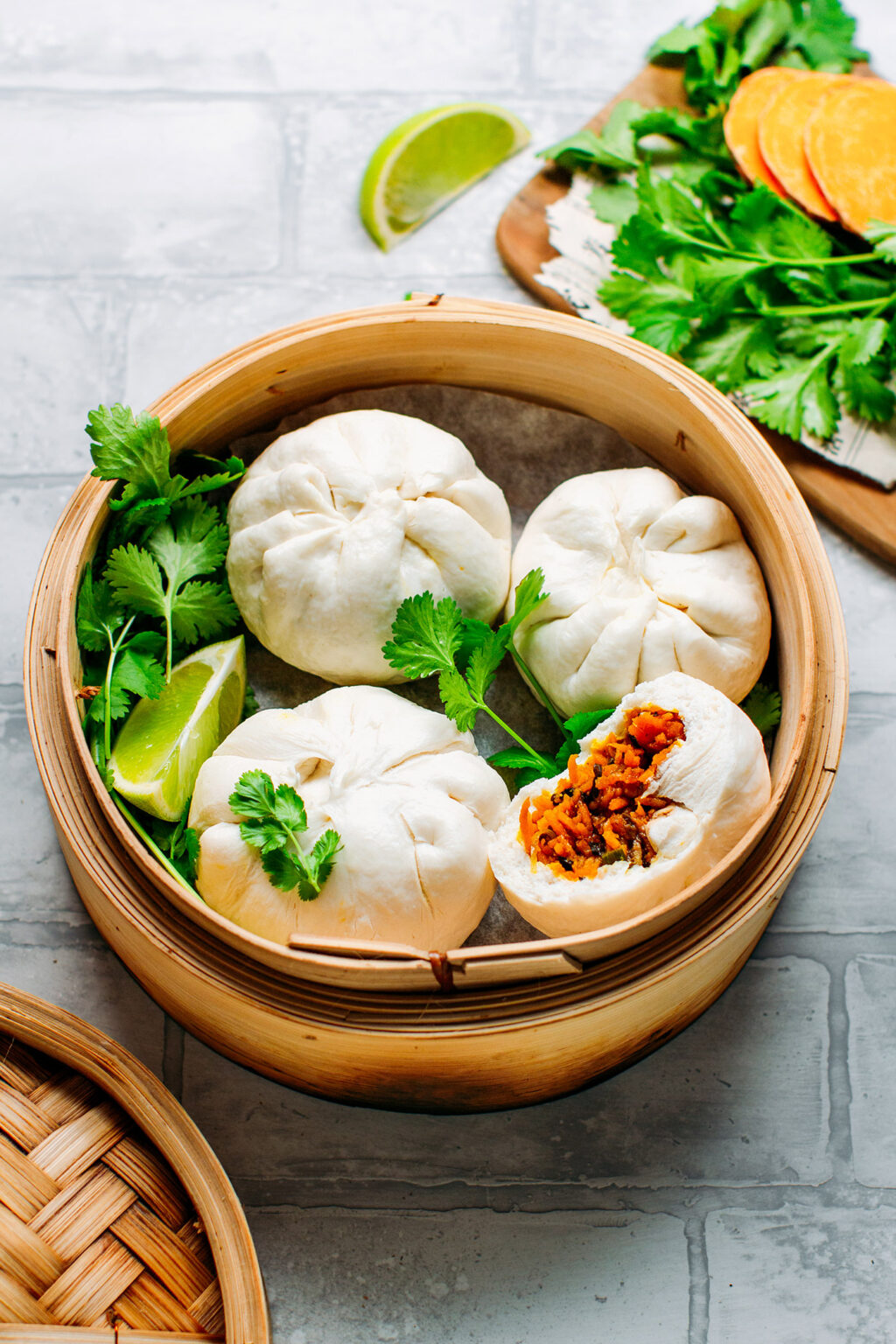 Sweet Potato Steamed Bao Buns - Full of Plants