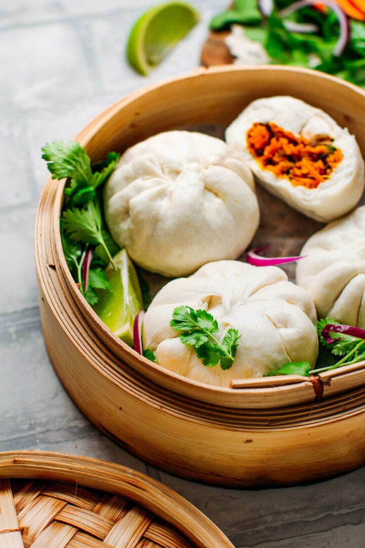 Sweet Potato Steamed Bao Buns - Full of Plants
