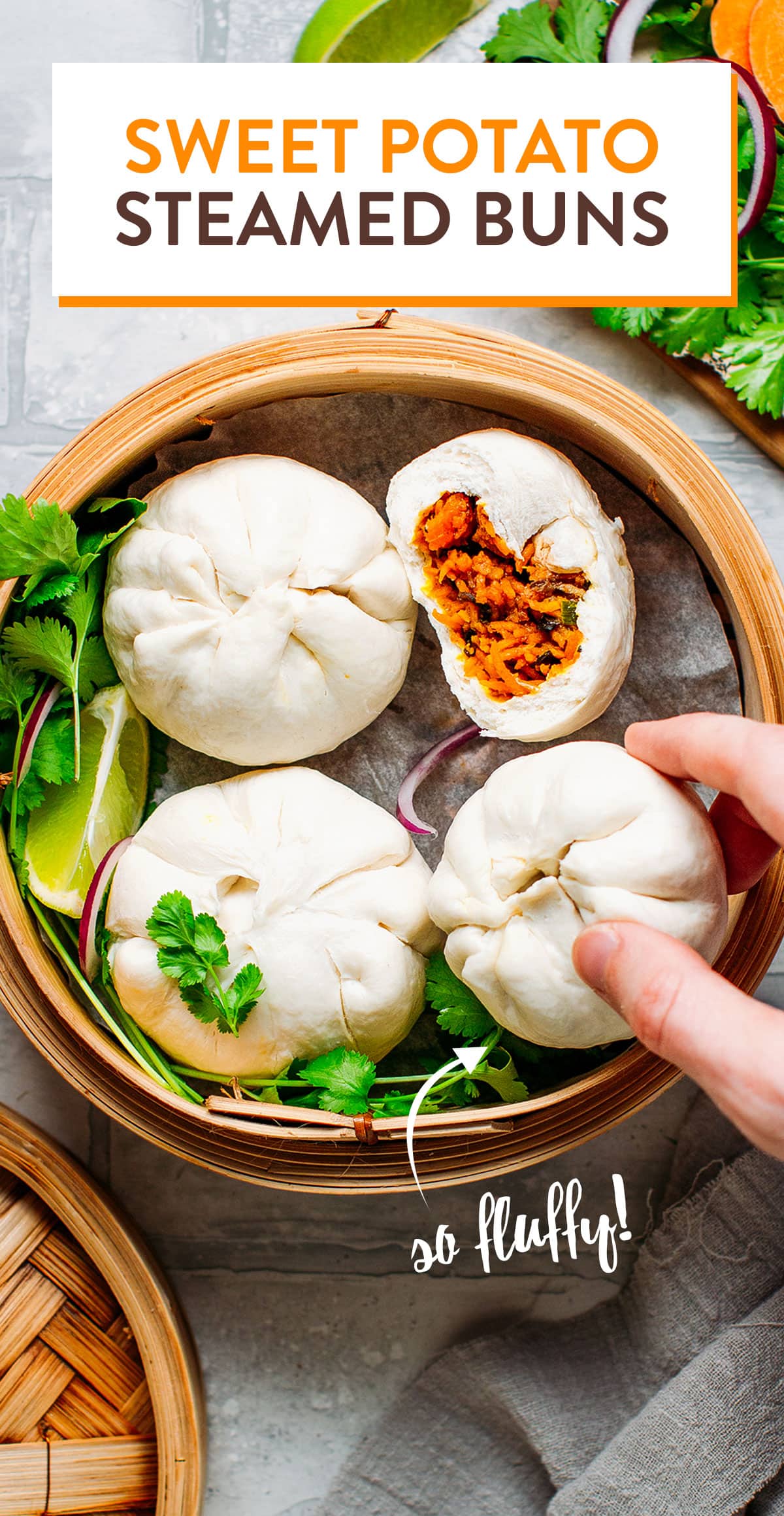Sweet Potato Steamed Bao Buns - Full of Plants