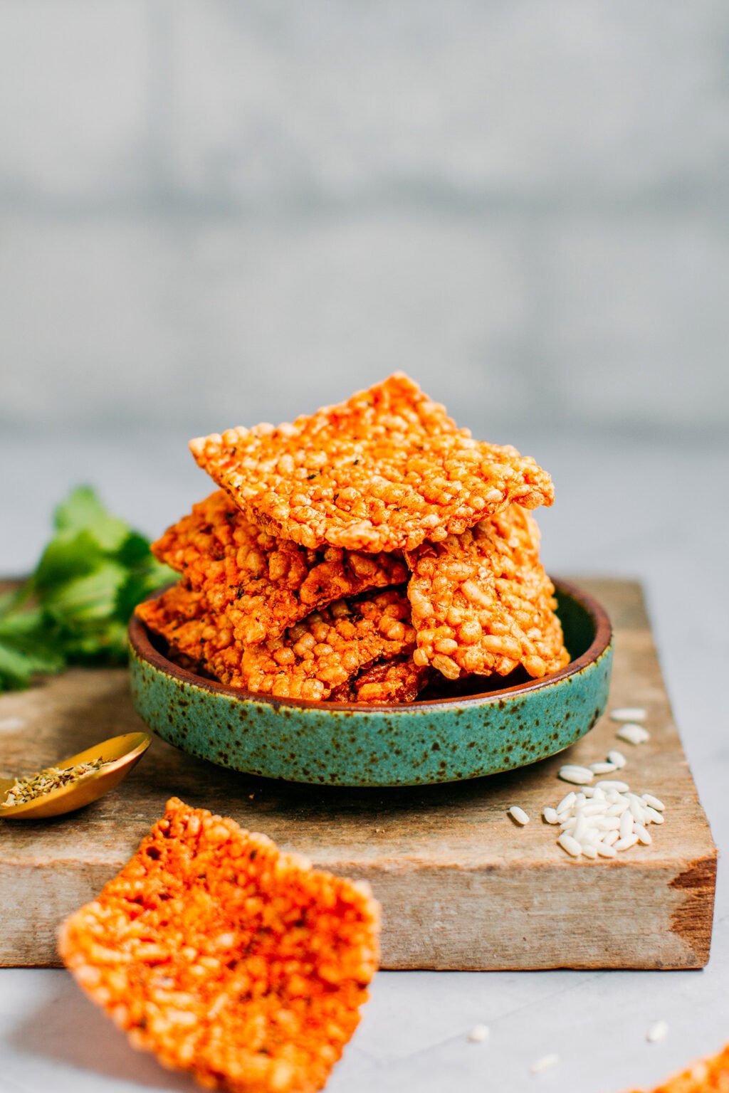 Puffed Rice Pizza Crackers - Full of Plants