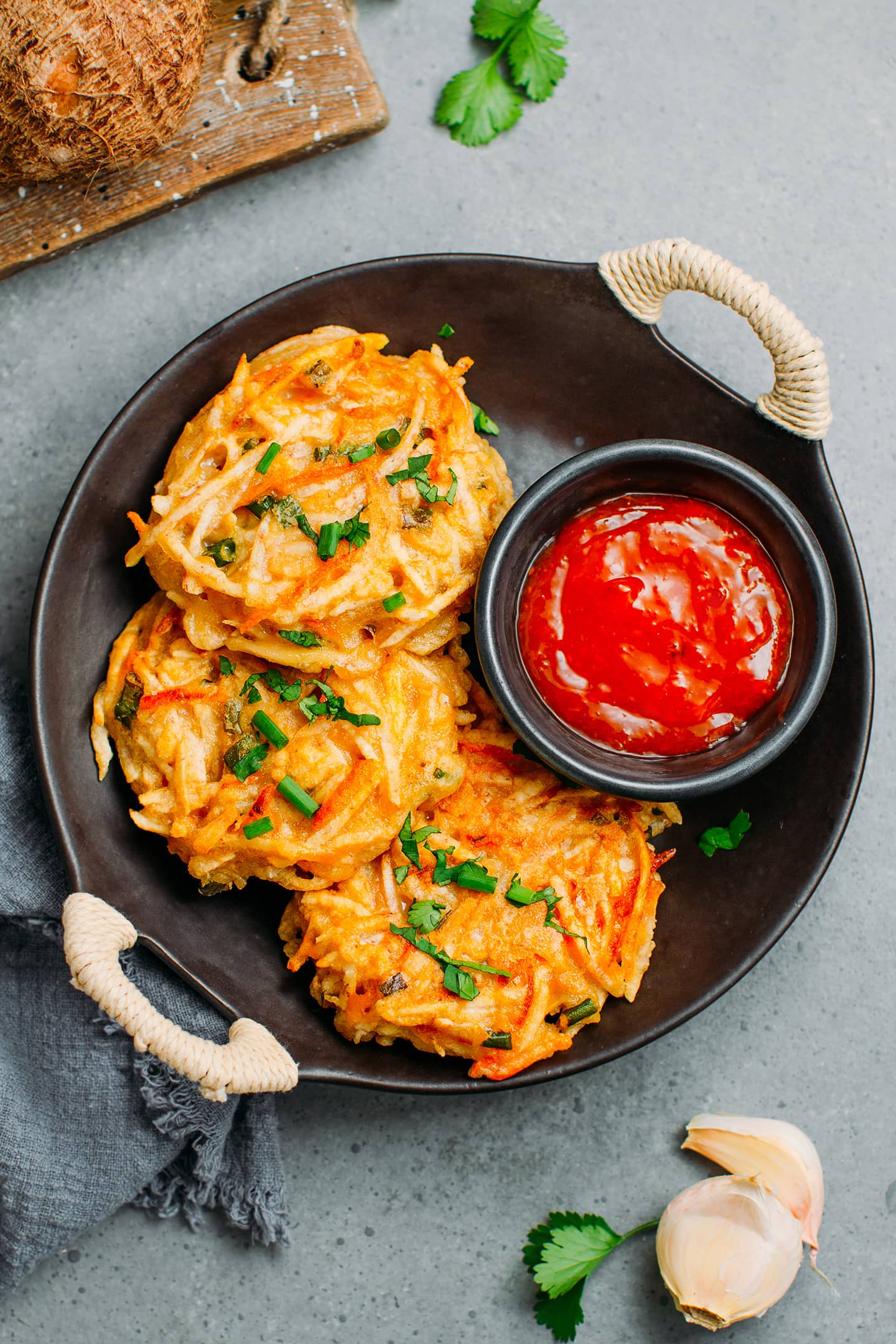 Taro Fritters - Full of Plants