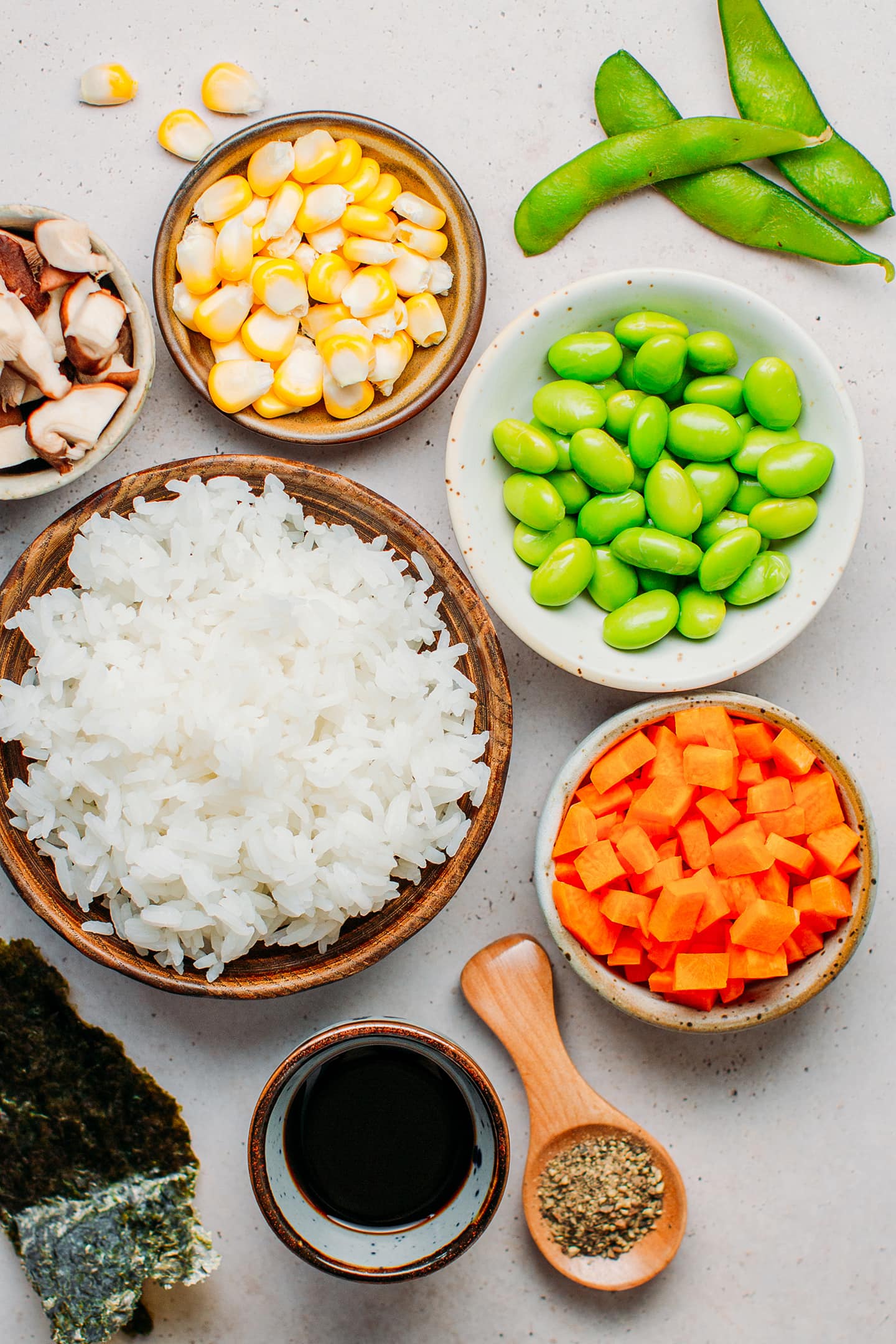 Seaweed & Edamame Fried Rice - Full of Plants