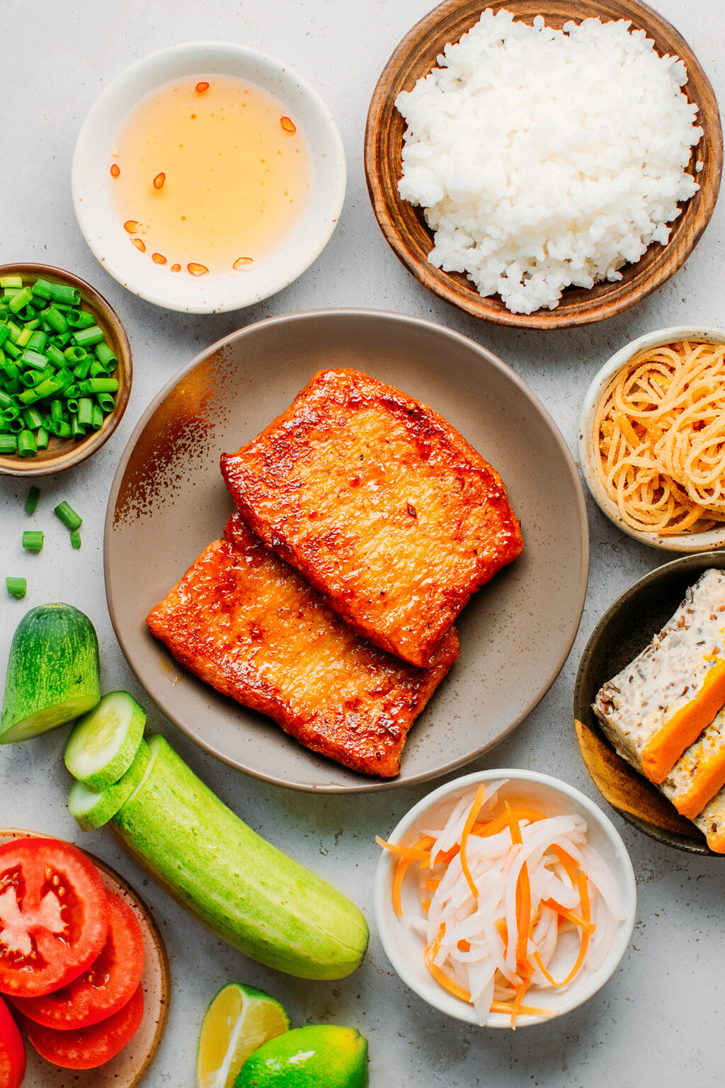Vietnamese Broken Rice (Cơm Tấm Chay) - Full of Plants