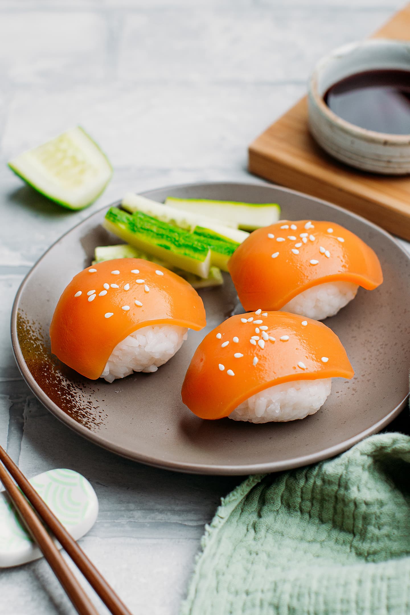 Vegan Salmon Sashimi - Full of Plants