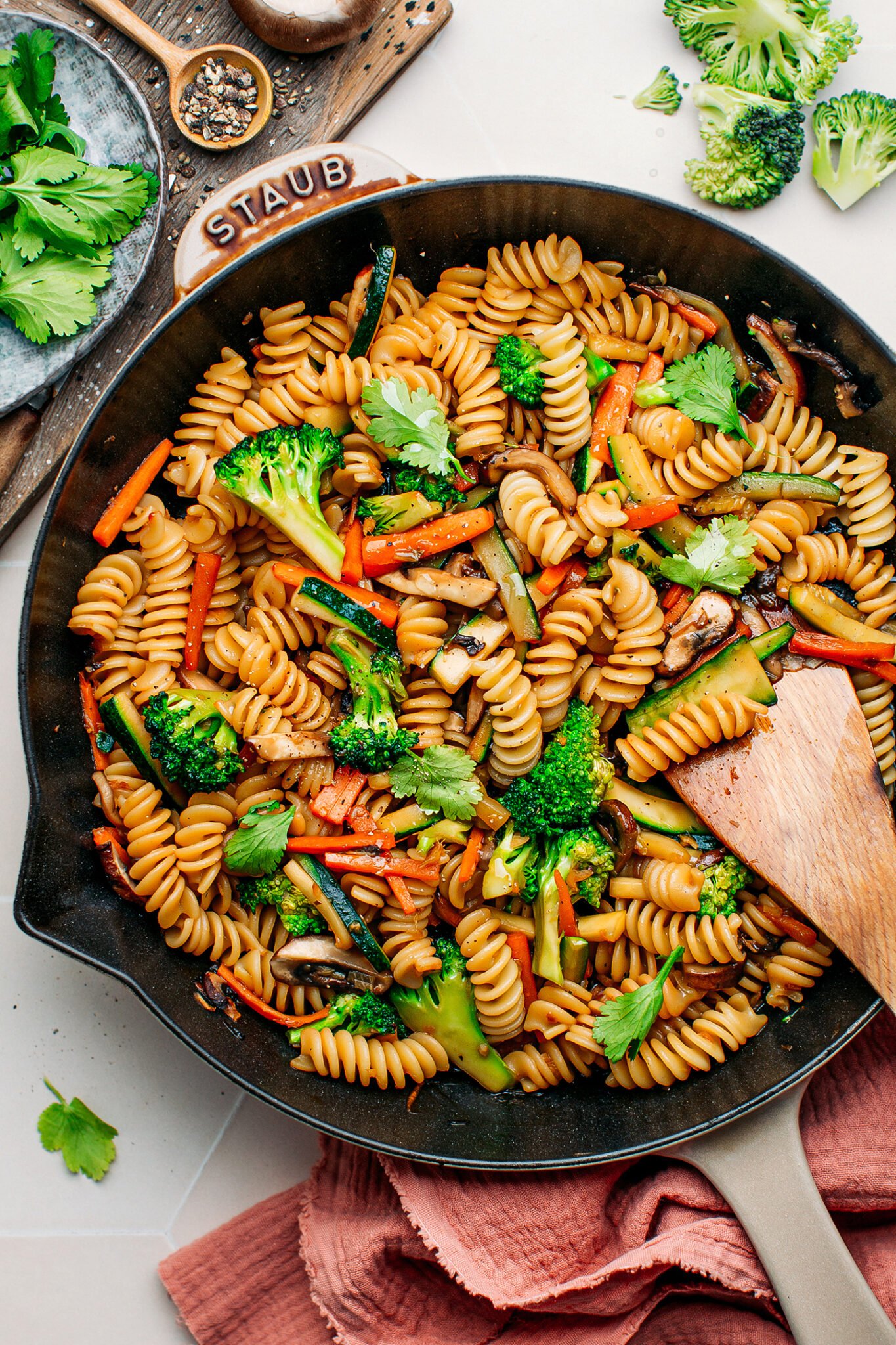 Easy Vegan Pasta Stir-Fry - Full of Plants