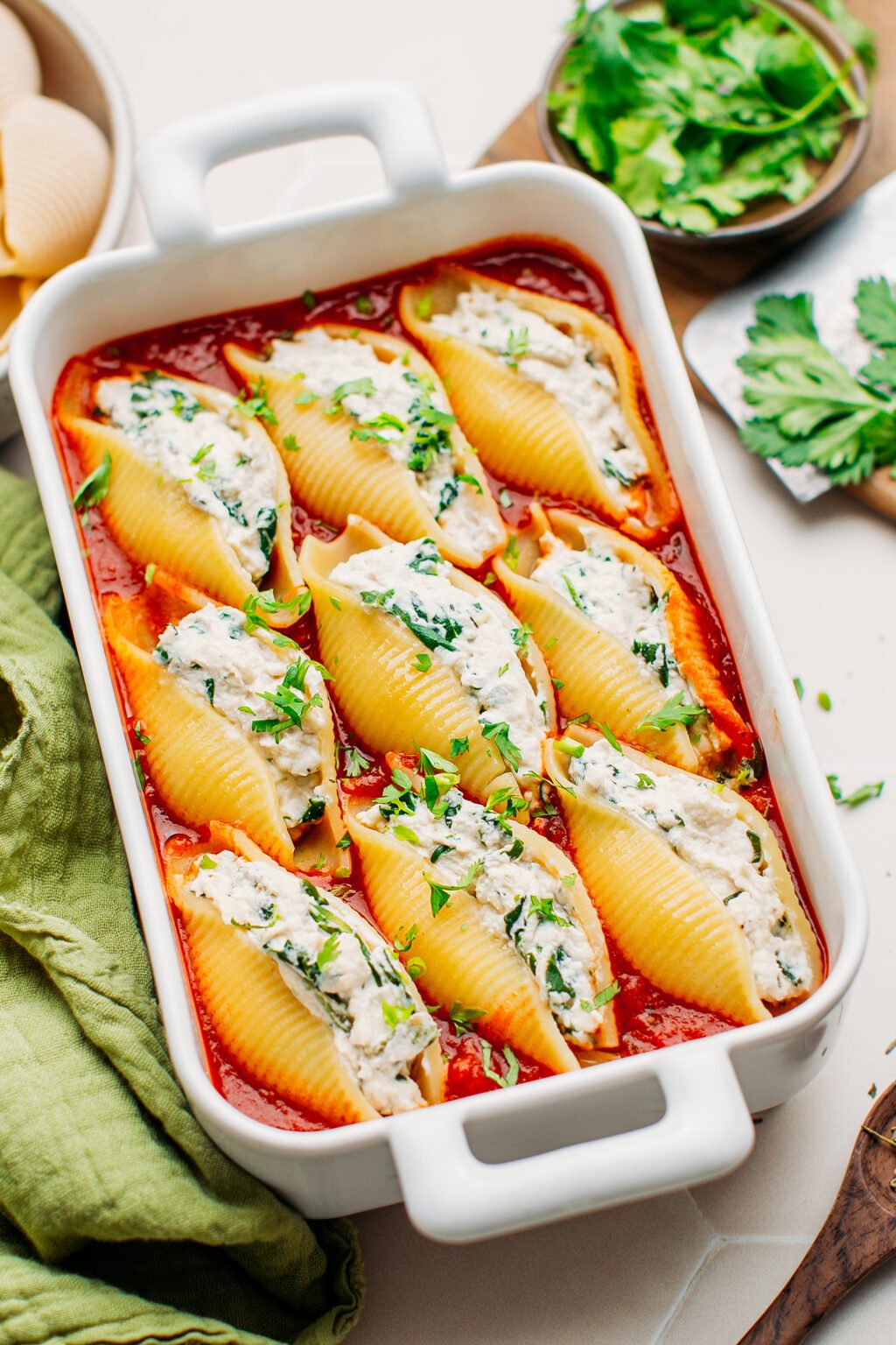 Vegan Stuffed Shells With Ricotta - Full of Plants