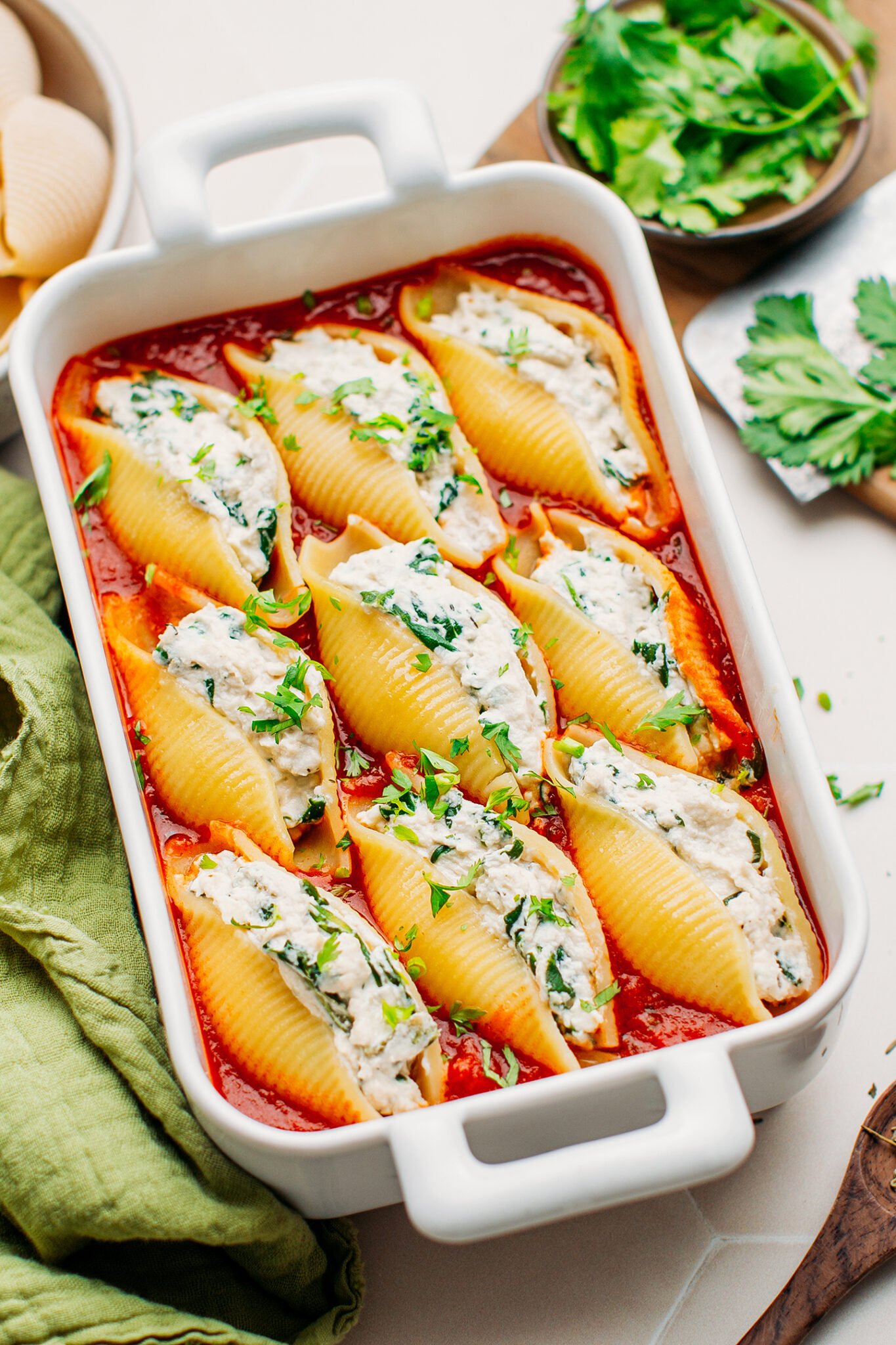 Vegan Stuffed Shells With Ricotta - Full of Plants