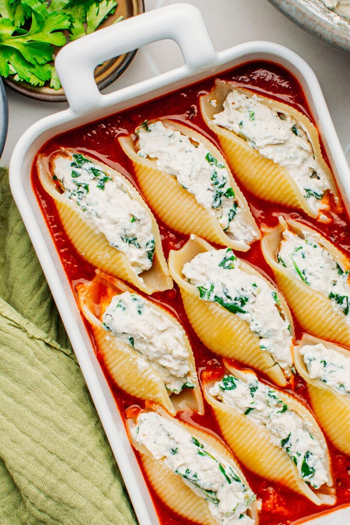 Vegan Stuffed Shells With Ricotta - Full of Plants