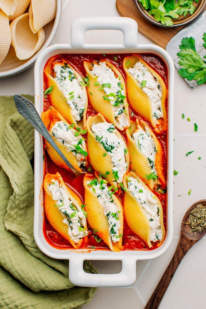 Vegan Stuffed Shells With Ricotta - Full of Plants