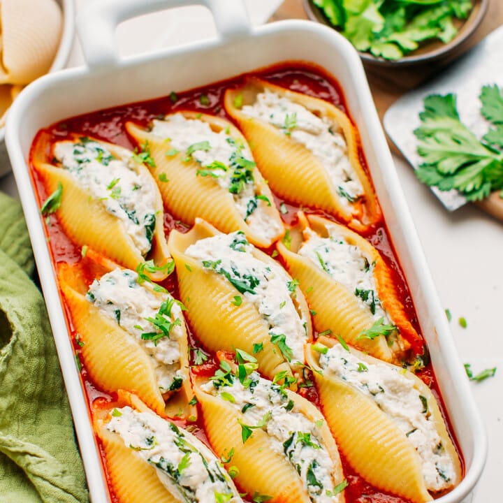 Vegan Stuffed Shells With Ricotta - Full of Plants