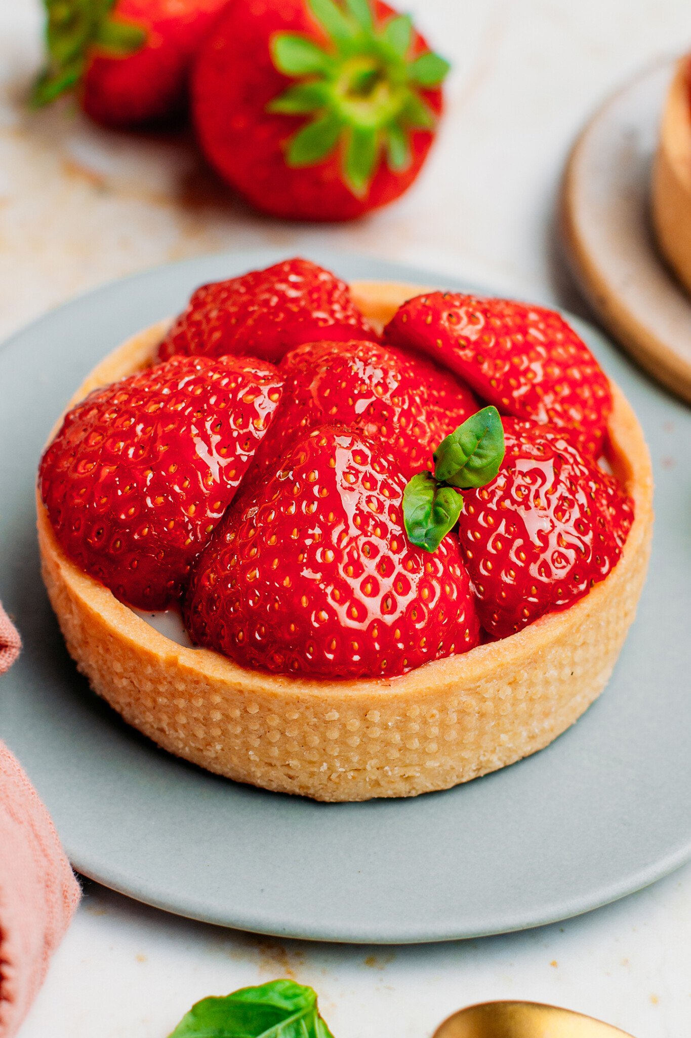 Vegan Strawberry Tart (Or Tartlets!) - Full of Plants