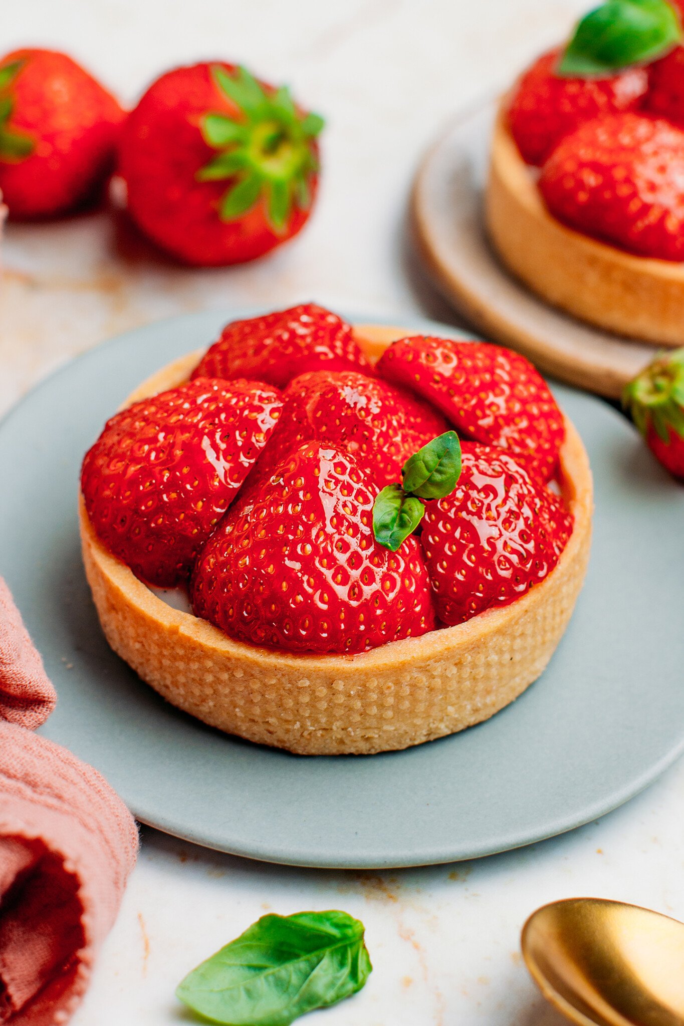 Vegan Strawberry Tart (Or Tartlets!) - Full of Plants