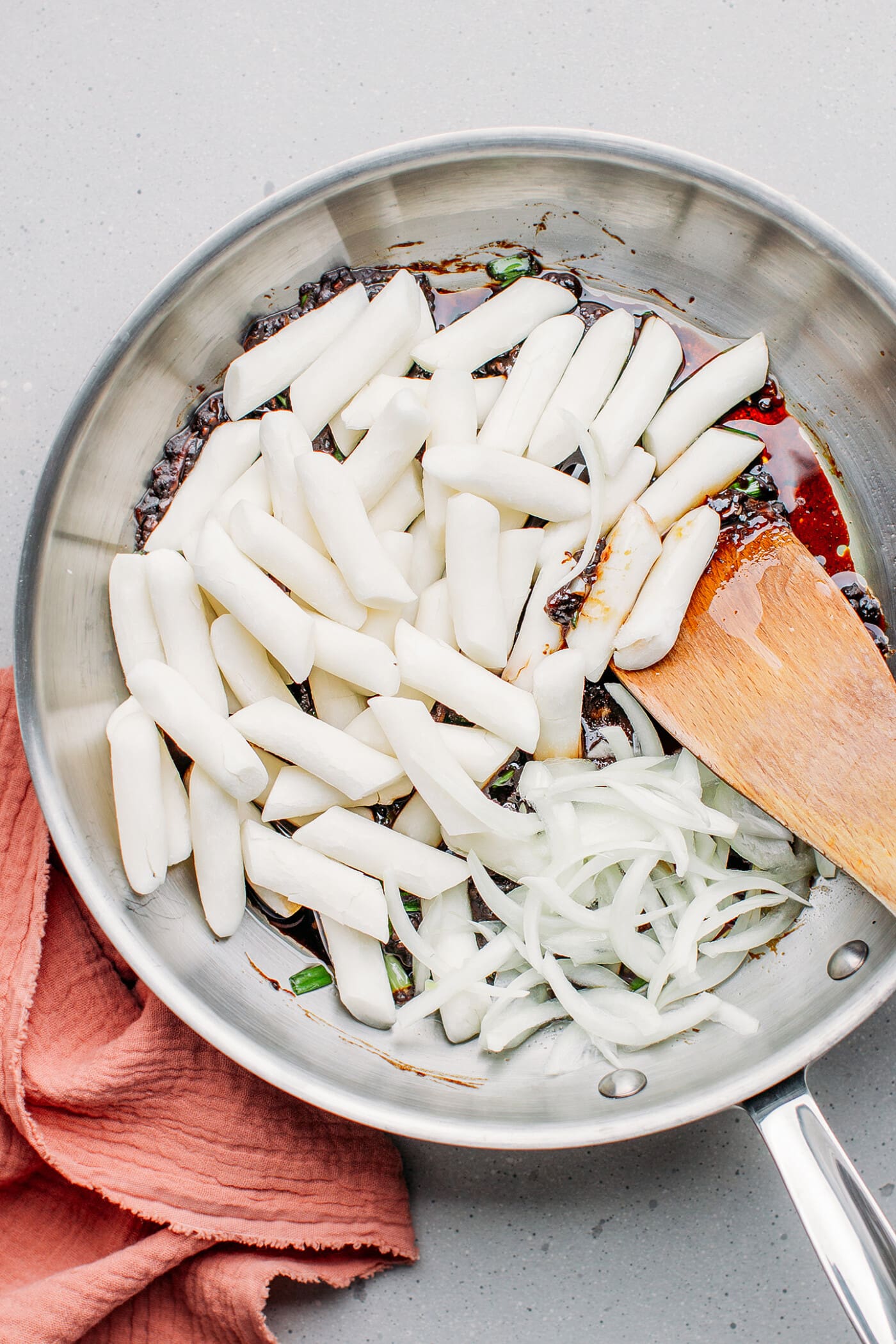 Vegan Jjajang Tteokbokki (Non-Spicy) - Full of Plants