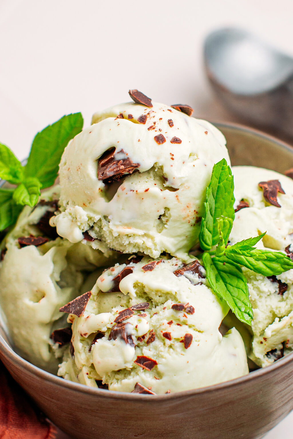 Vegan Mint Chocolate Chip Ice Cream - Full of Plants