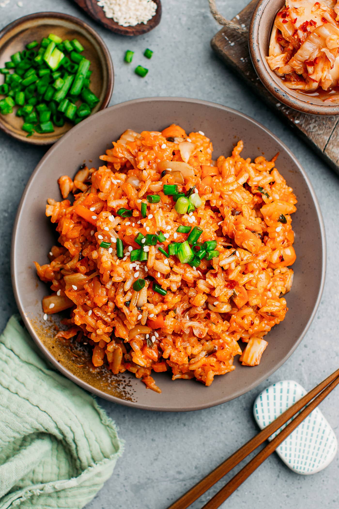 Kimchi Fried Rice - Full of Plants
