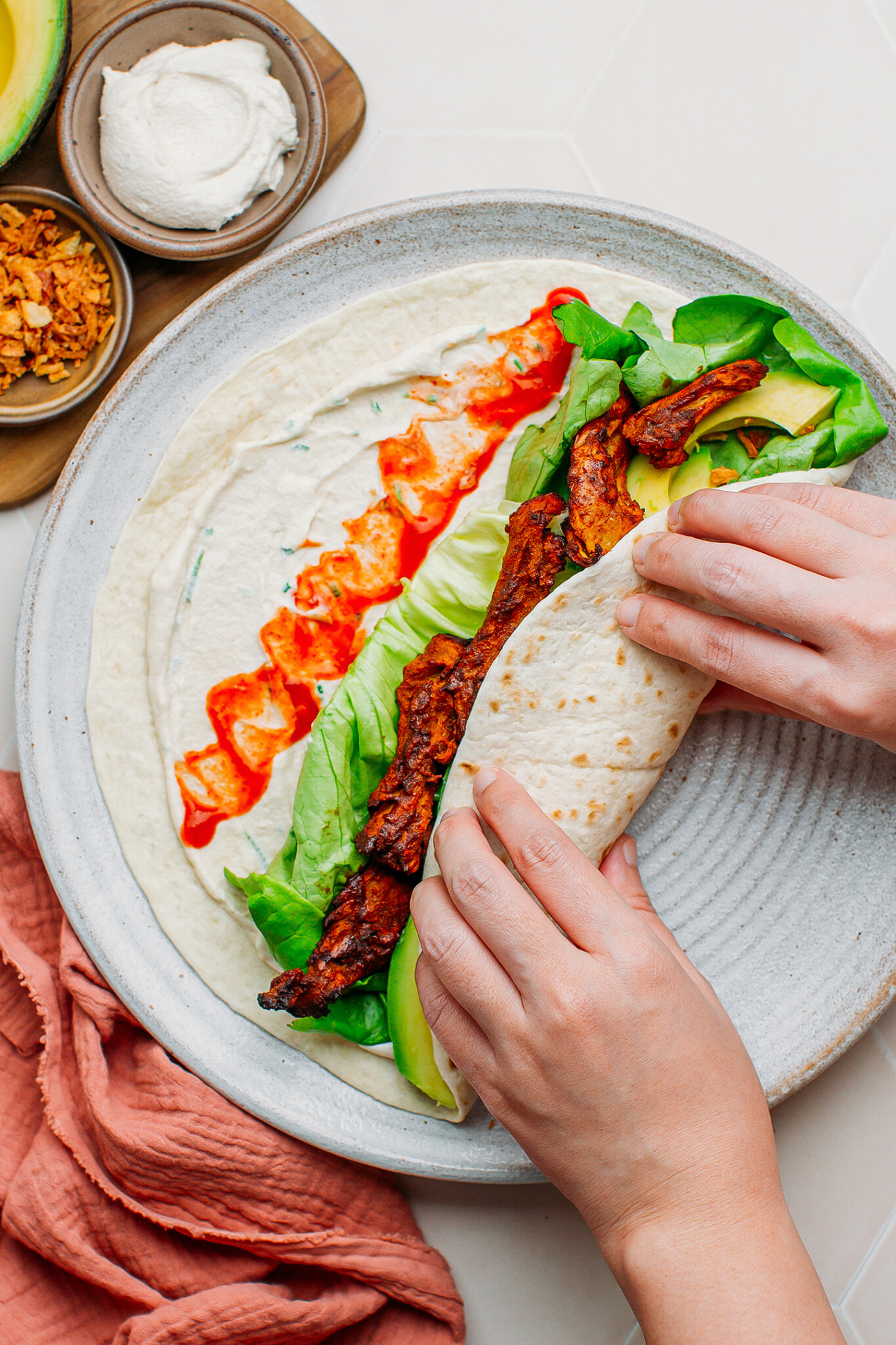 Vegan Chicken Wraps - Full of Plants