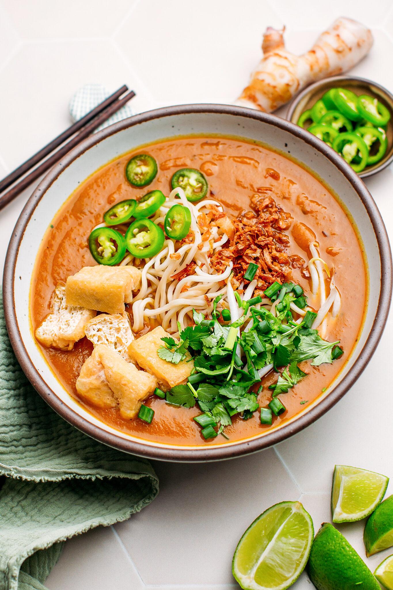 Vegan Mee Rebus (Malay Noodles in Sweet Potato Gravy) - Full of Plants
