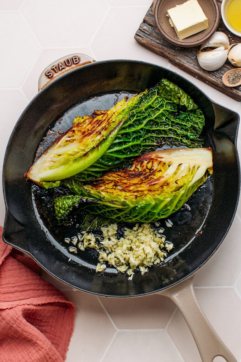 Braised Savoy Cabbage - Full of Plants
