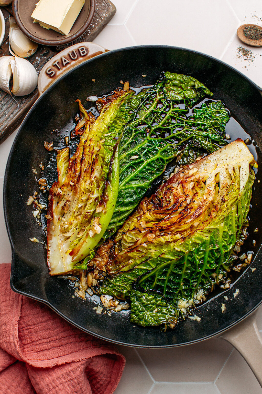 Braised Savoy Cabbage - Full of Plants