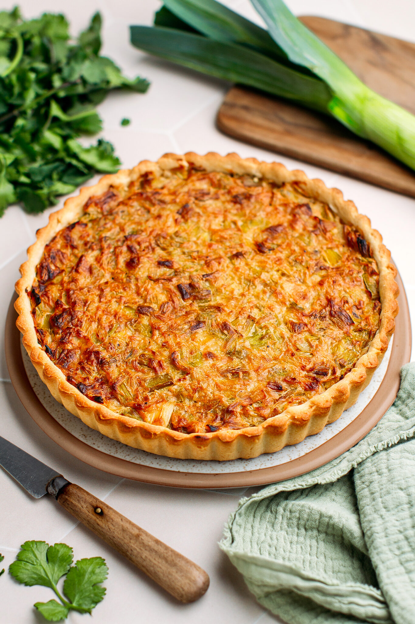 Vegan Leek Tart - Full of Plants