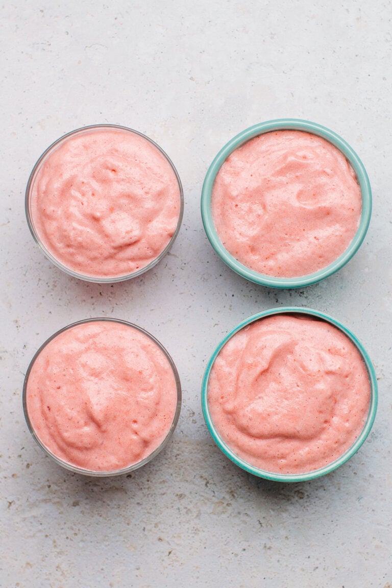Strawberry Aquafaba Mousse - Full of Plants