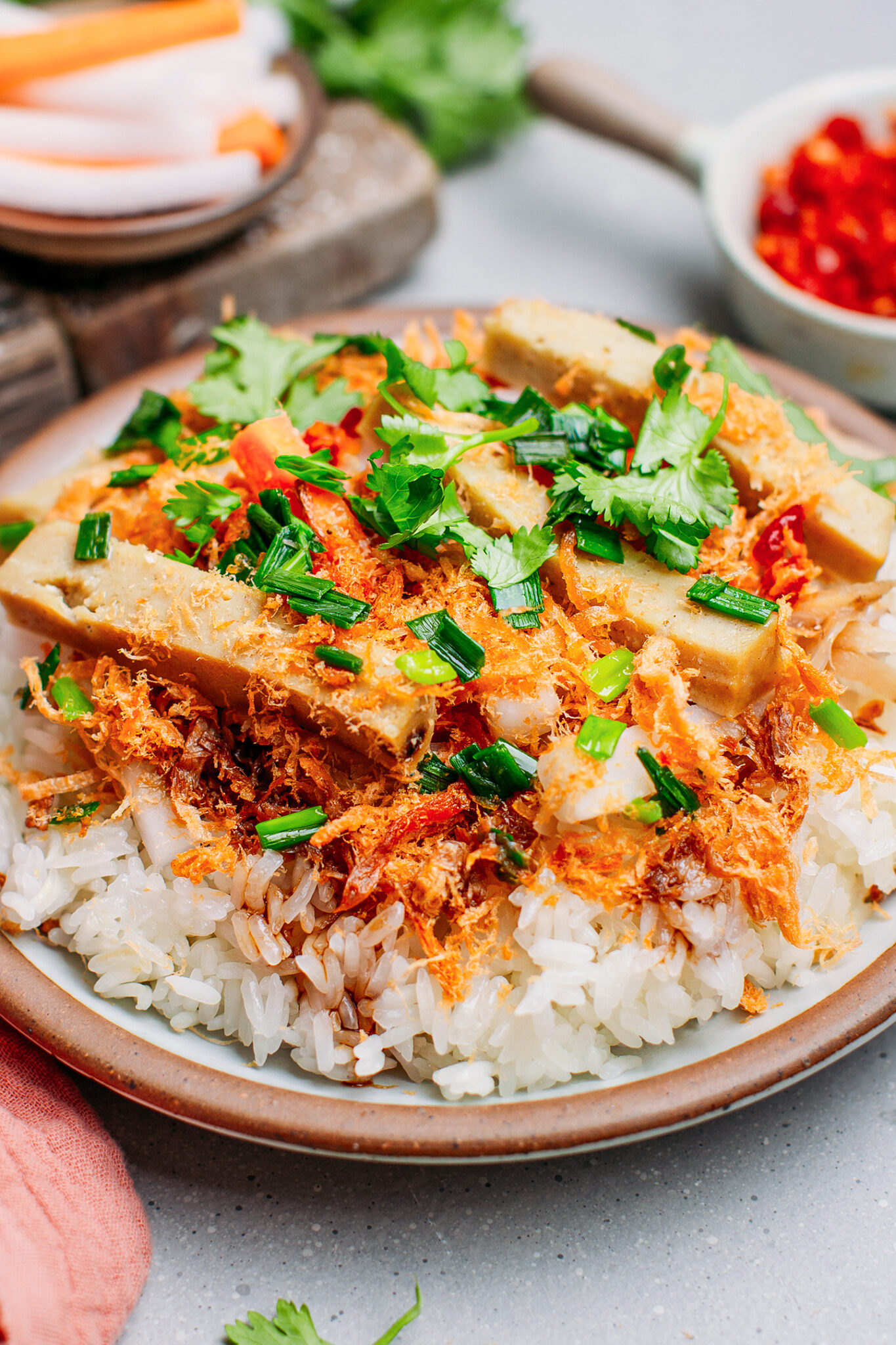 Vietnamese Sticky Rice (Xôi Mặn) - Full of Plants